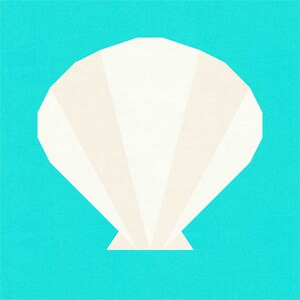 Seashell Quilt Block Pattern, Beginner Foundation Paper Piecing, FPP ...