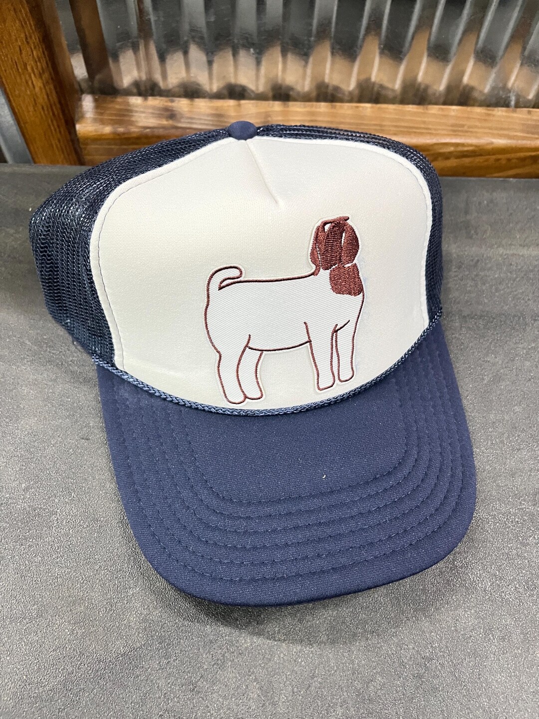 Show Goat Boer Meat Goat Otto Trucker Foam Cap Hat - Etsy