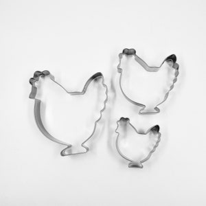 Chicken Hen Cookie Cutter Set of 3 - Etsy