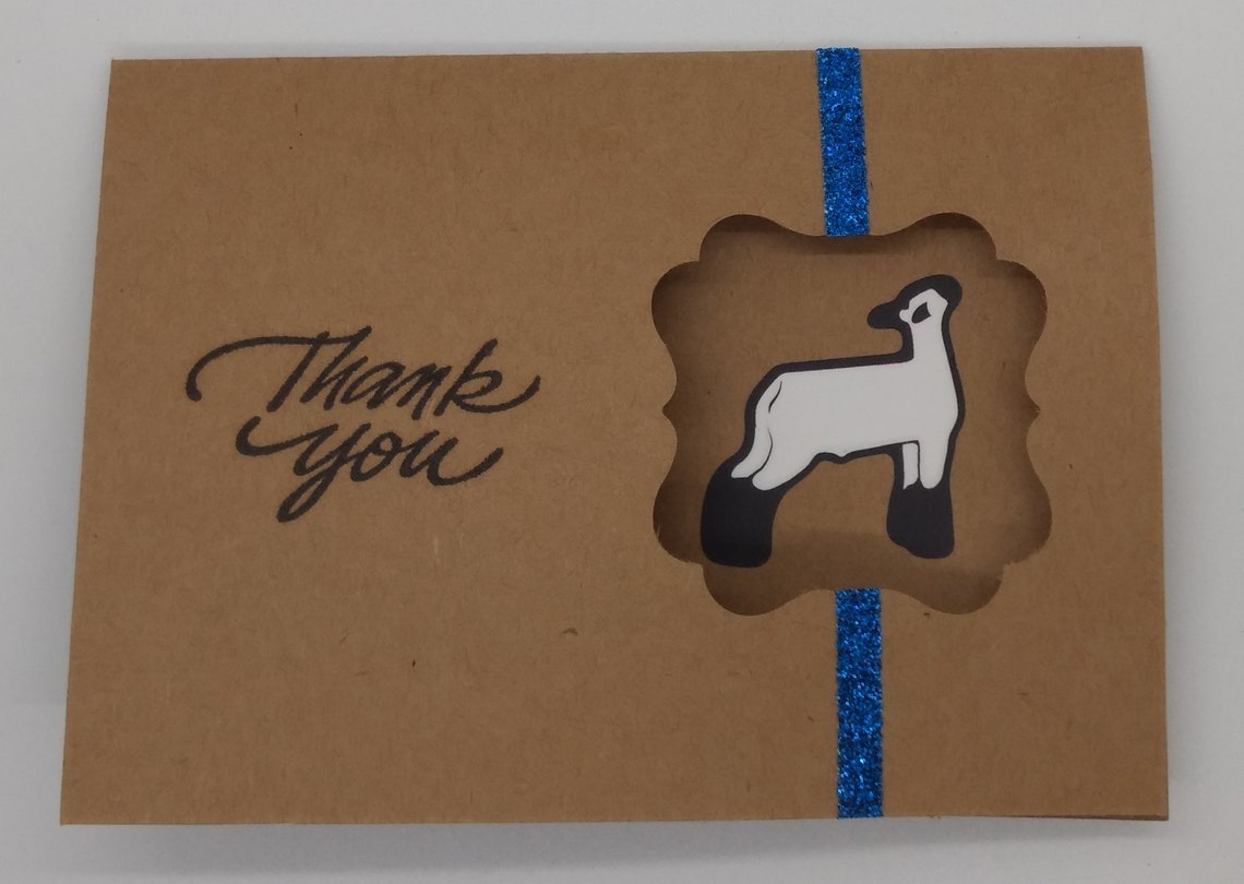 Show Lamb Thank You Cards 4 Pack - Etsy