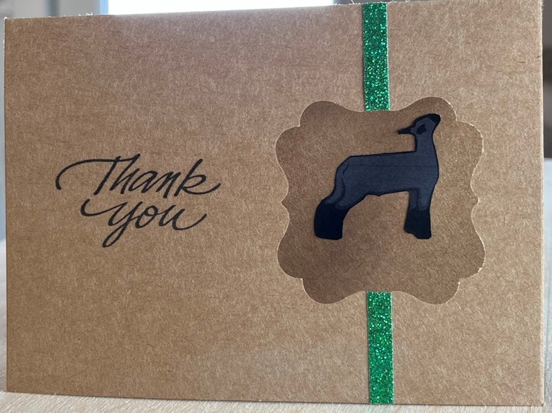 Show Lamb Thank You Cards 4 Pack - Etsy