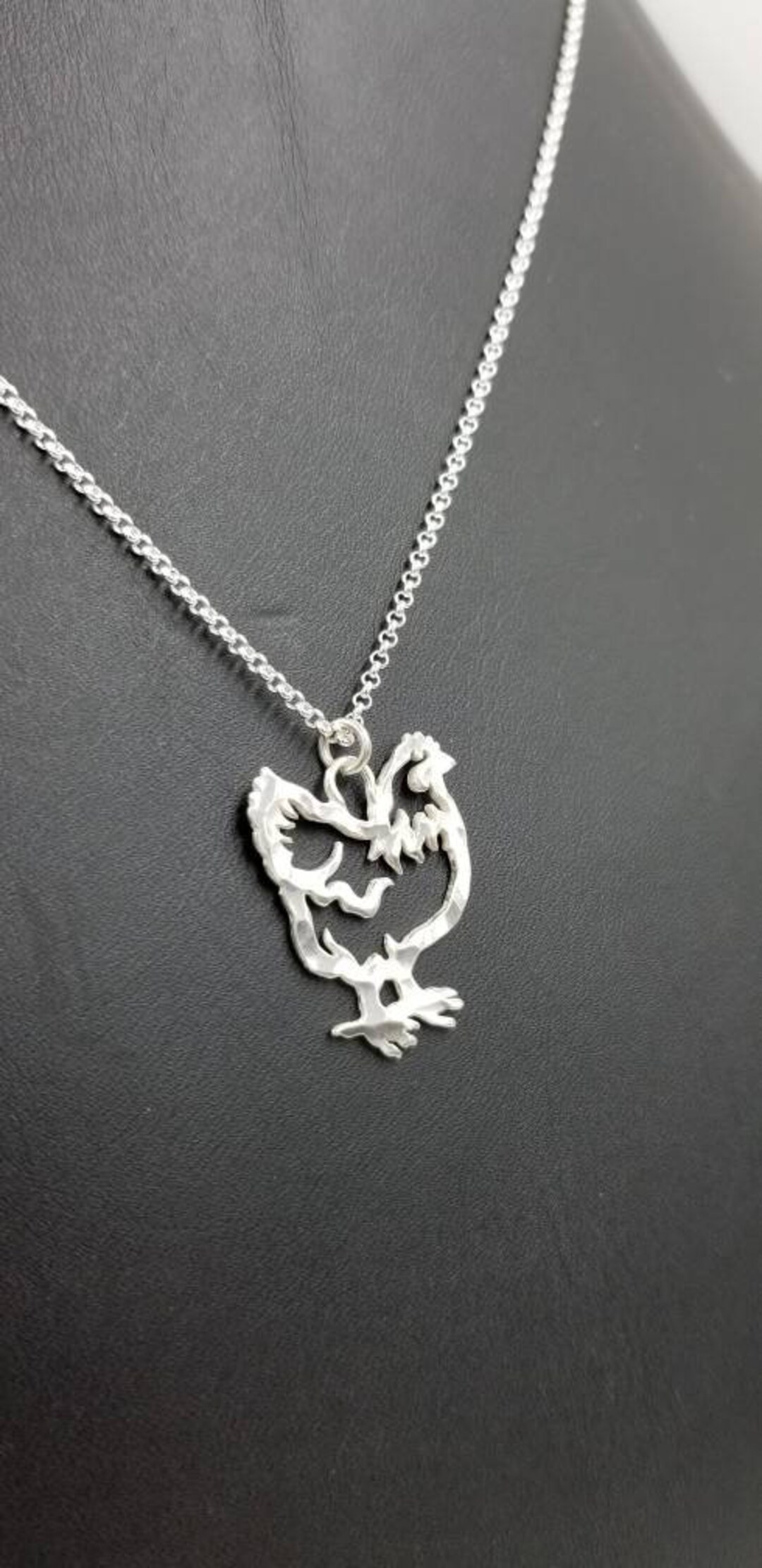 Sterling Silver Chicken Necklace- Includes Sterling Silver Chain - Etsy
