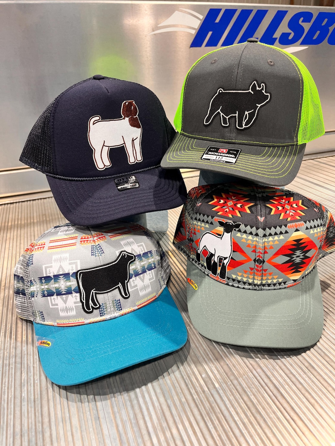 Foam Trucker Livestock Show Hats Steer Goat Lamb Pig Otto - Etsy