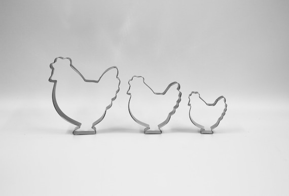 Chicken Hen Cookie Cutter Set of 3 | Etsy