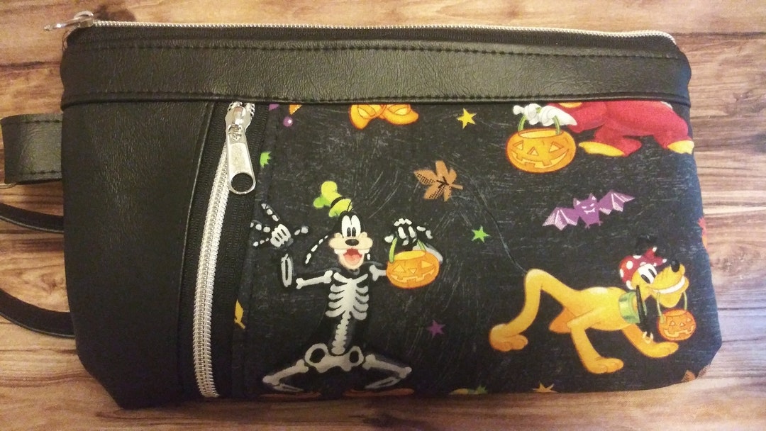 Halloween Disney Wristlet, Double Zipper Wristlet, Halloween Mickey and ...