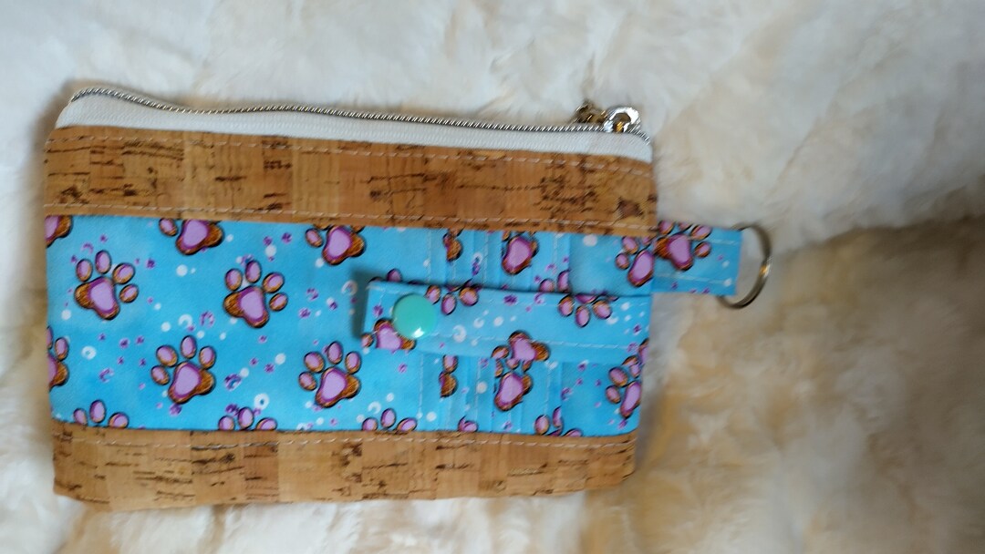 Dog Wallet Dog Keychain Wallet Paw Print Wallet Animal - Etsy