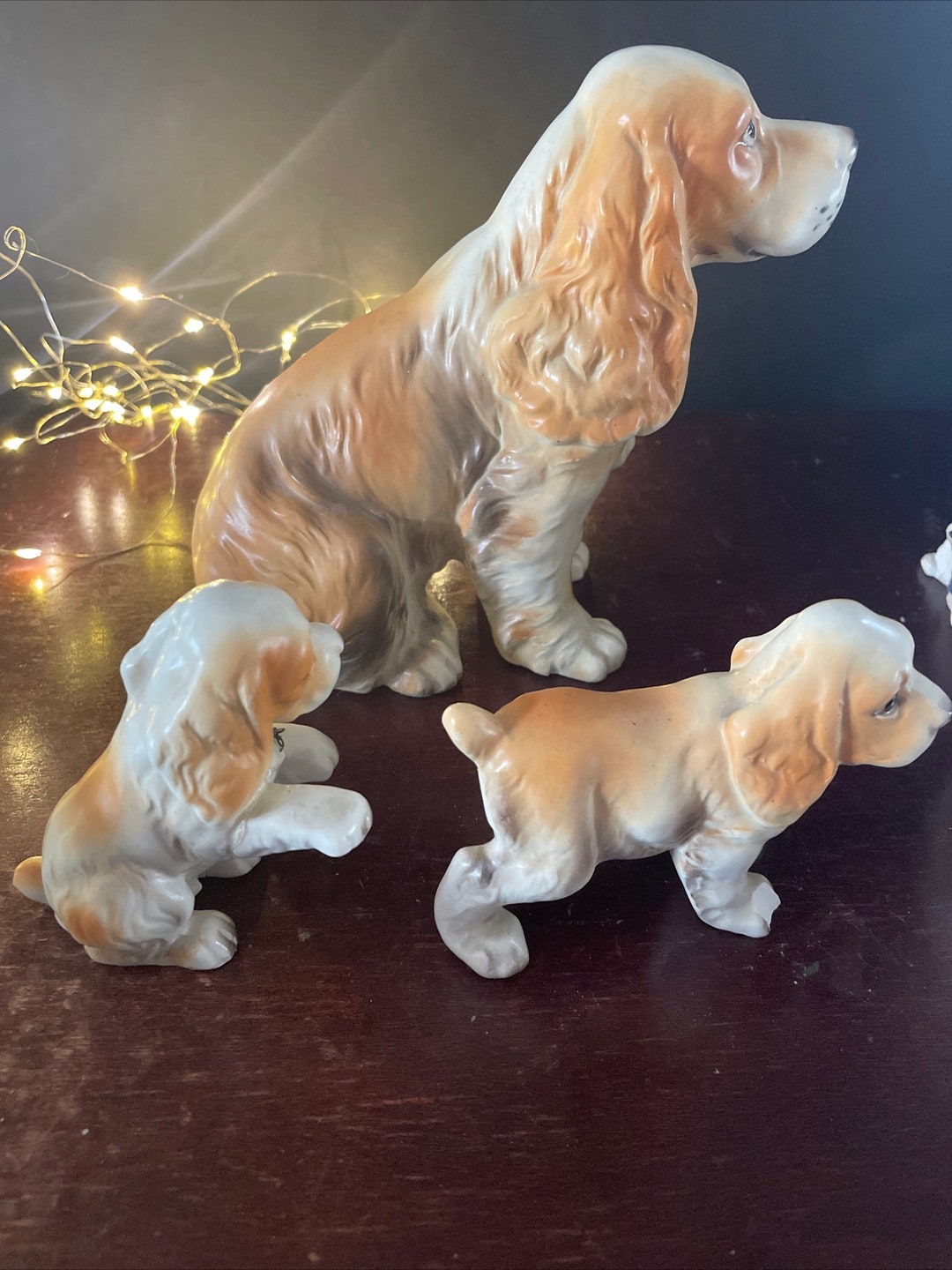 This Listing is for a Vintage Porcelain Cocker Spaniel Dog Figurines ...