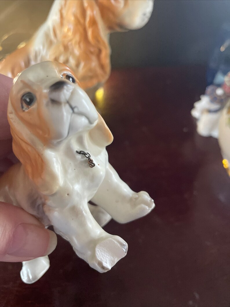 This Listing is for a Vintage Porcelain Cocker Spaniel Dog Figurines ...