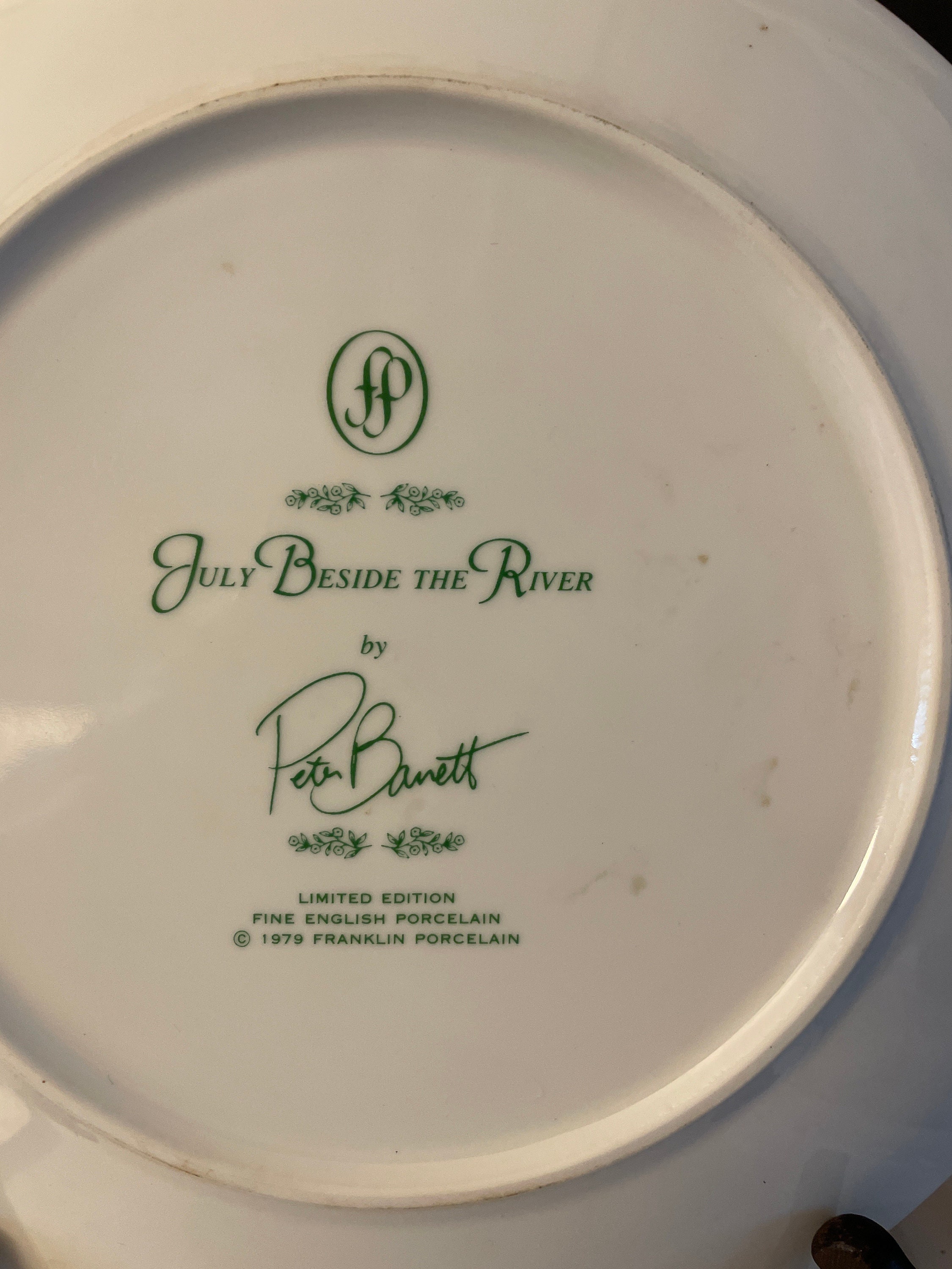 Limited Edition Peter Barrett Franklin Fine English Porcelain Plates - Etsy