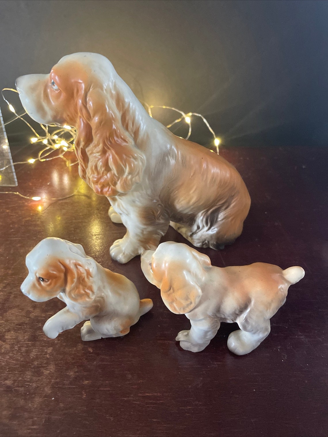 This Listing is for a Vintage Porcelain Cocker Spaniel Dog Figurines ...