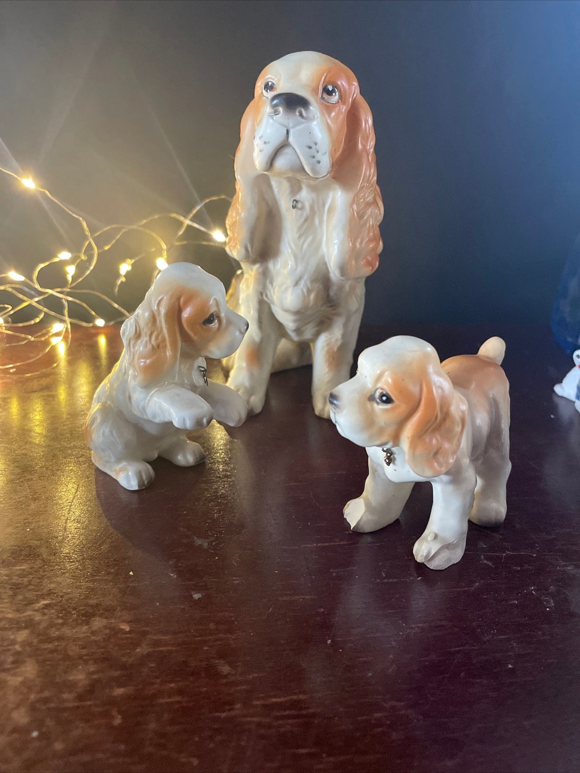 This Listing is for a Vintage Porcelain Cocker Spaniel Dog Figurines ...