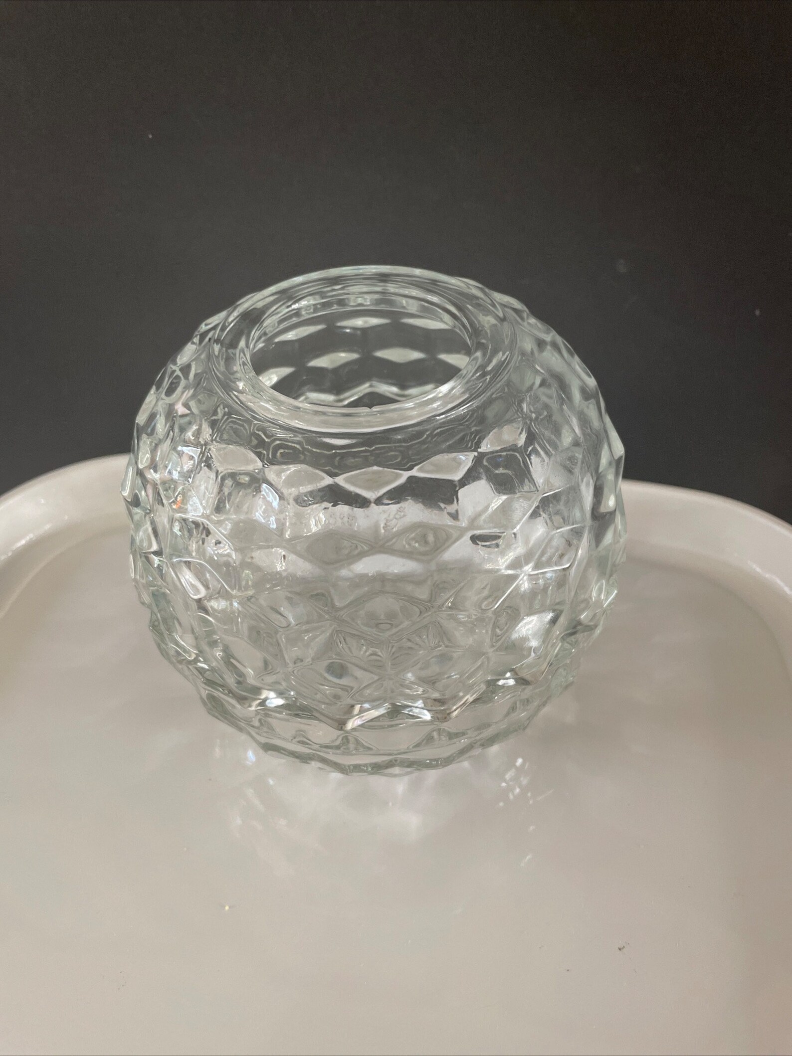 Vintage Homco Clear Glass Globe Fairy Lamp Light Candle Holder Vintage ...