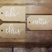 Handwritten Calligraphy Personalized Name Tags, Gift Tags, Place Cards ...