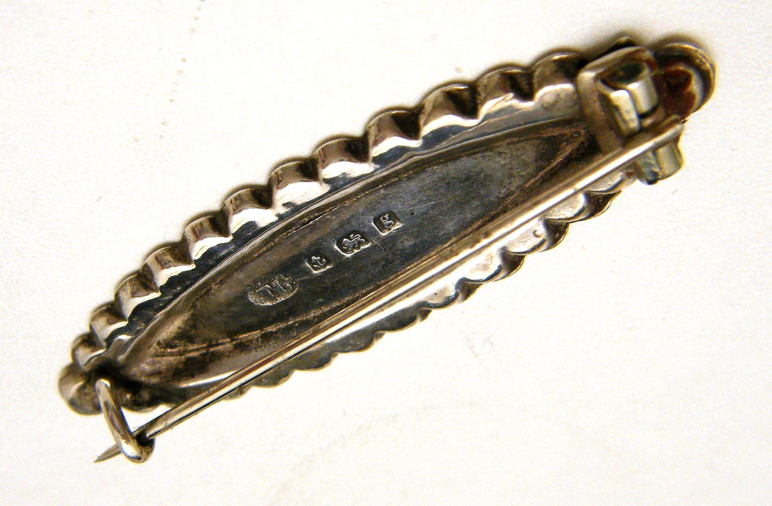 Antique Sterling Silver Love Token Pin Chased Heart Design 1804 ...