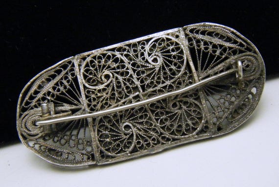 Antique Victorian Silver Cannetille Filigree Hallmark… - Gem