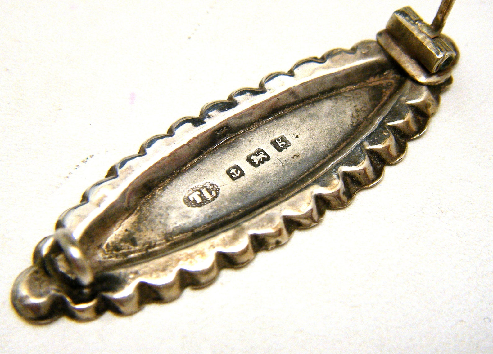 Antique Sterling Silver Love Token Pin Chased Heart Design 1804 ...