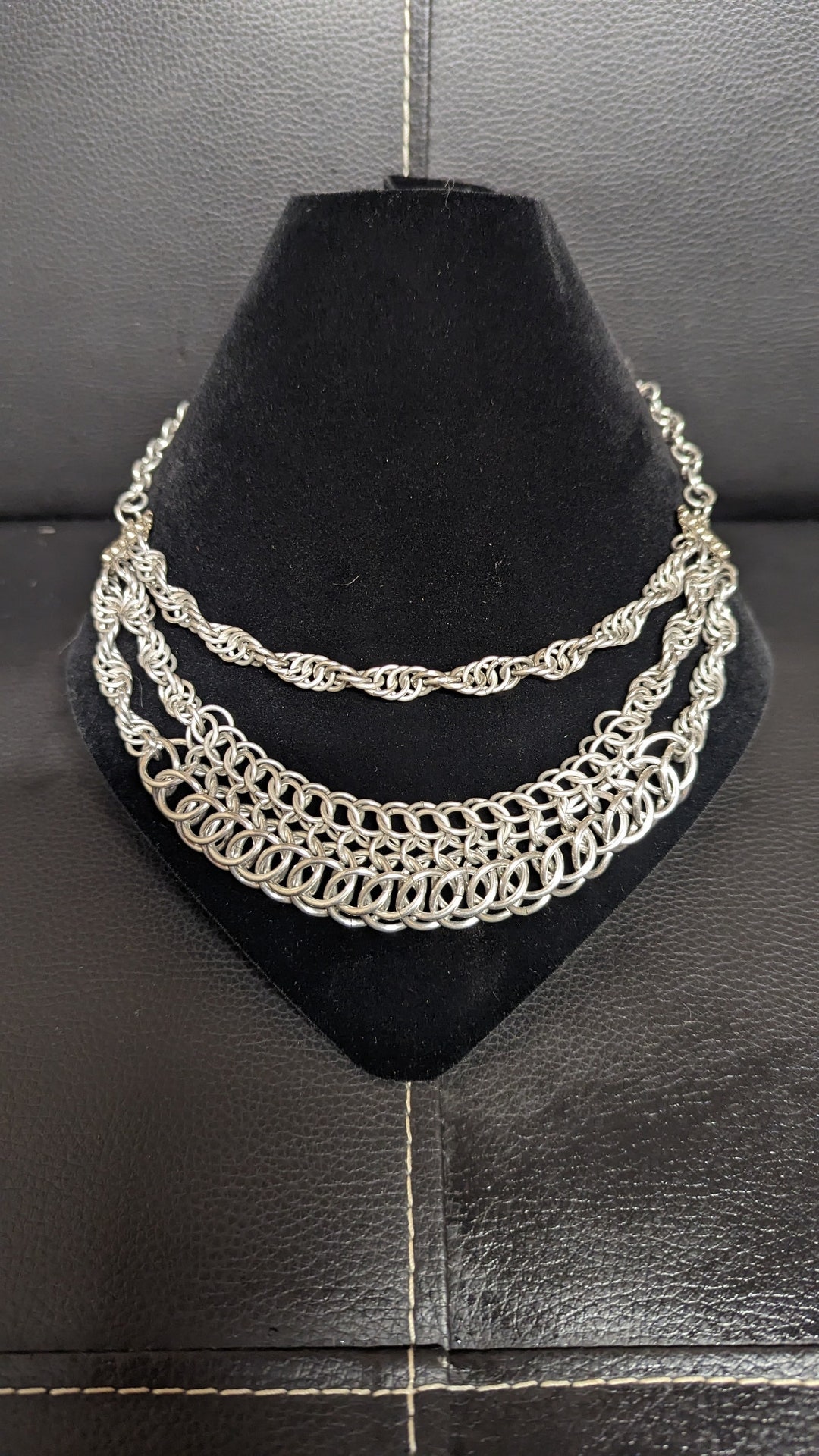 Dragonback/spiral Chainmaille Necklace - Etsy