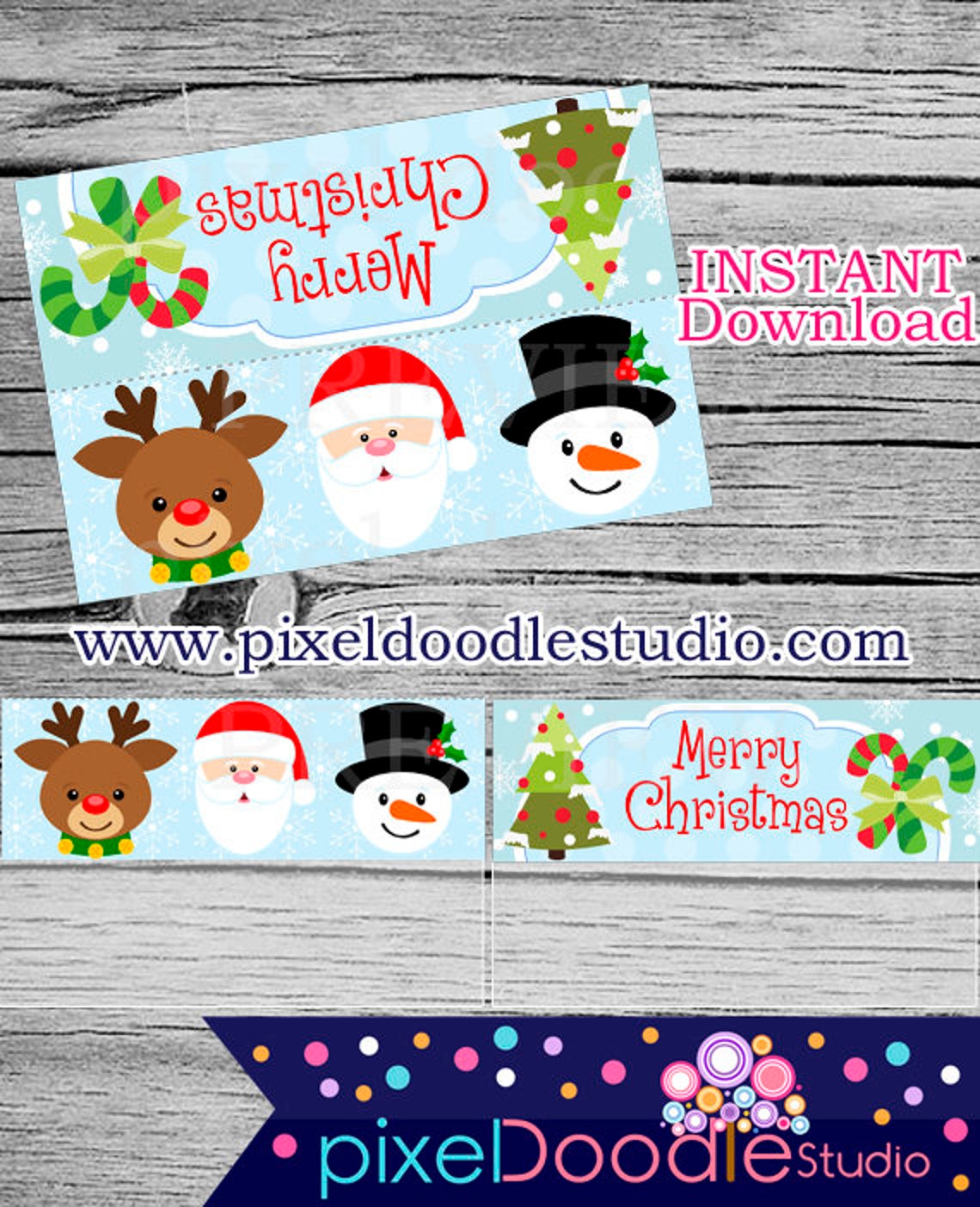 SALE Merry Christmas Topper Snack Bag Topper School - Etsy