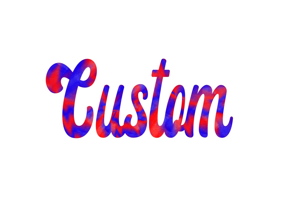 Custom Red and Blue Tie Dye Design - Etsy