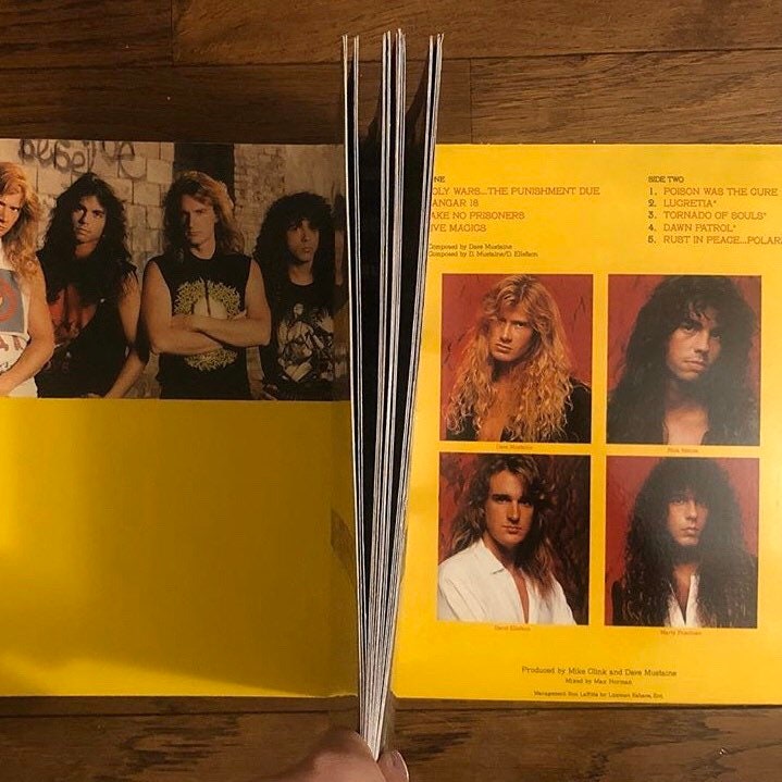 Megadeth Custom Vinyl Record Ticket Stub Album 108 Stubs 3/pg With ...