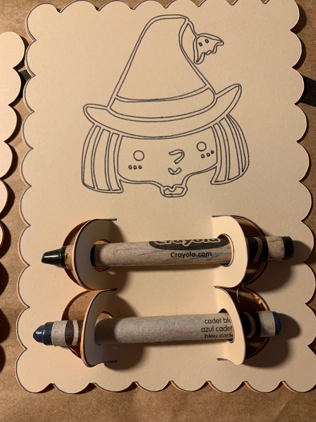 Halloween Coloring Cards - Etsy