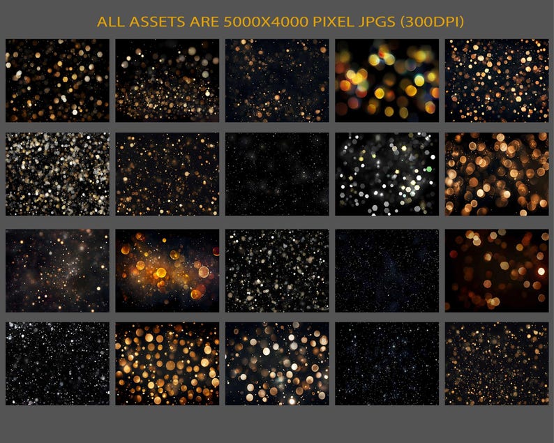 Golden Glow Overlays, Twinkle Light Overlays, Shimmer Bokeh Overlays ...