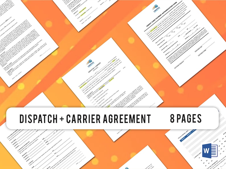Freight Dispatcher and Carrier Agreement Plus Flyer and Instagram Post ...