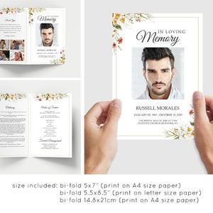 Elegant Funeral Bundle, Obituary Templates, Funeral Invitation, in ...