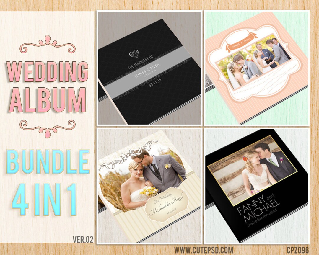 Wedding Album Bundle 4 in 1 V.2 CPZ096 - Etsy Canada