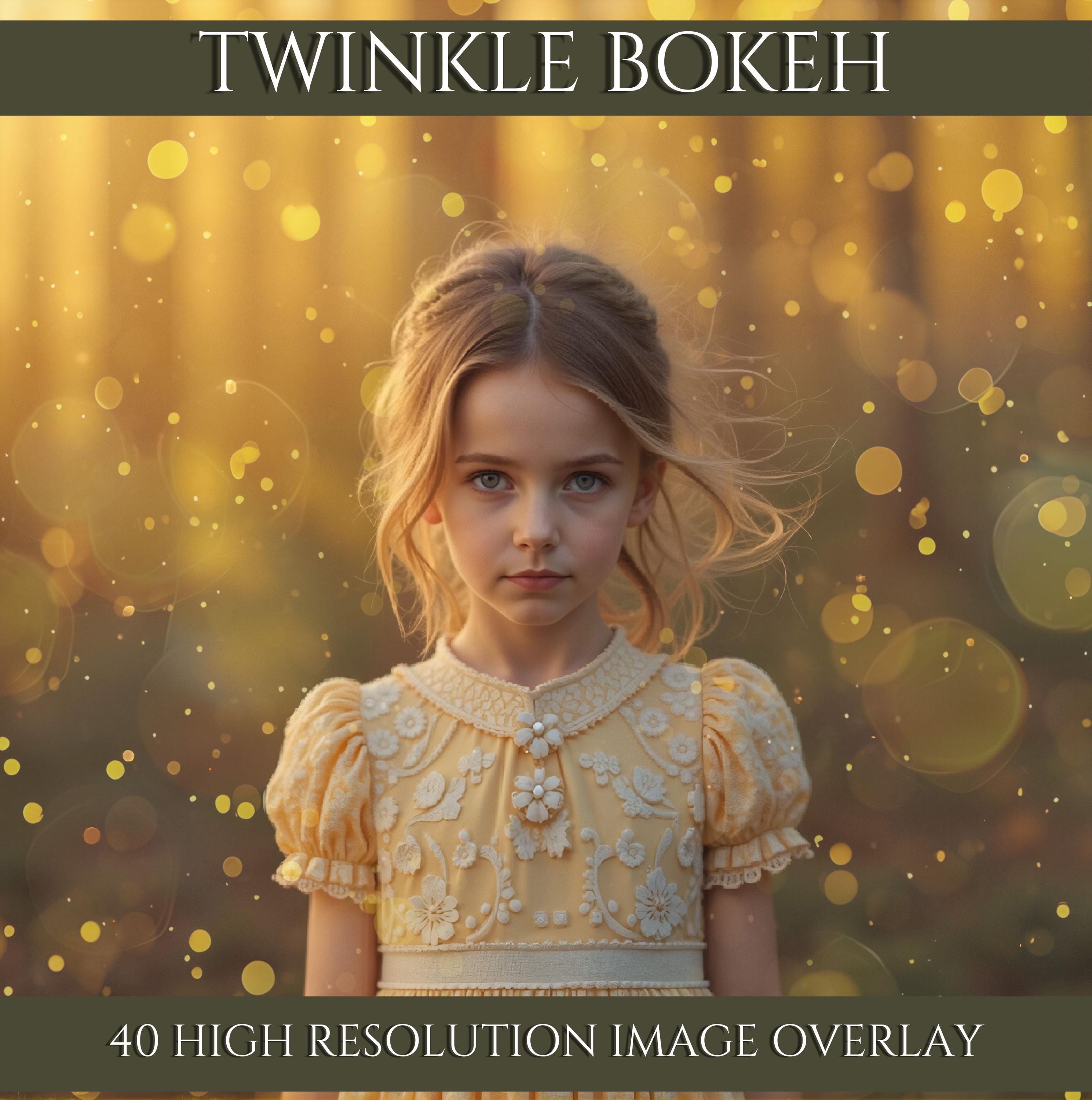 Golden Glow Overlays, Twinkle Light Overlays, Shimmer Bokeh Overlays ...