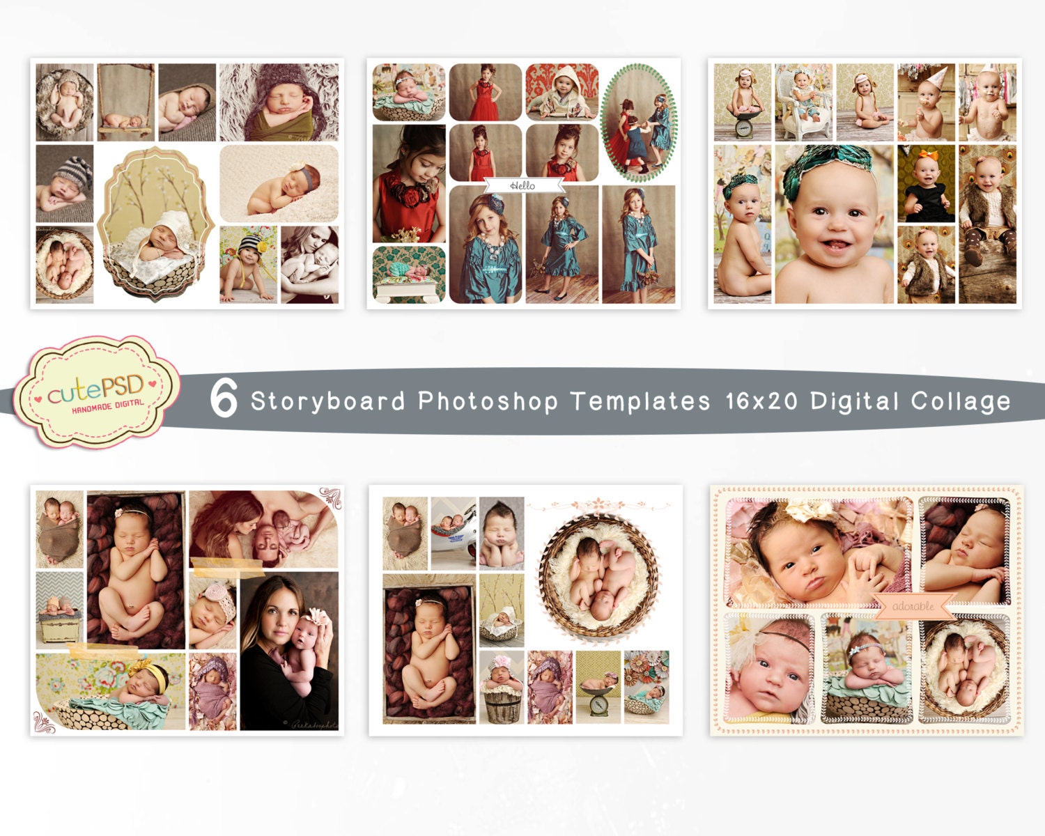 Photo Collage Templates Photoshop Collage Templates Storyboard ...