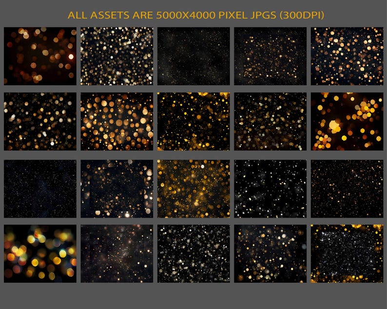 Golden Glow Overlays, Twinkle Light Overlays, Shimmer Bokeh Overlays ...