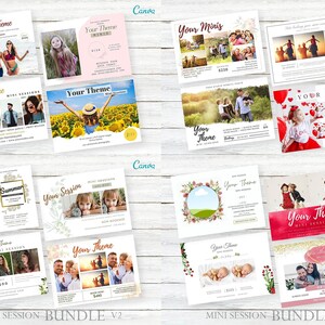 Mini Session Templates Bundle , Photography Marketing Bundle, Editable ...