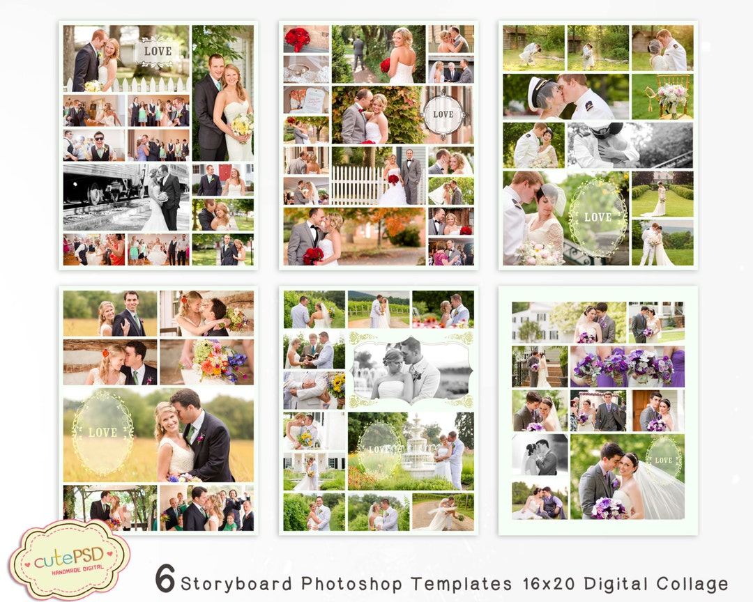 Photo Collage Templates Photoshop Collage Templates Storyboard ...
