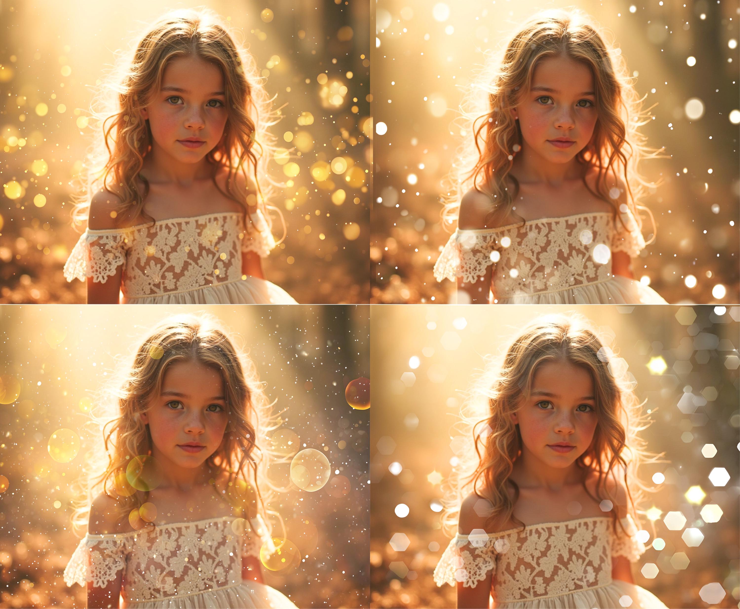 Golden Glow Overlays, Twinkle Light Overlays, Shimmer Bokeh Overlays ...