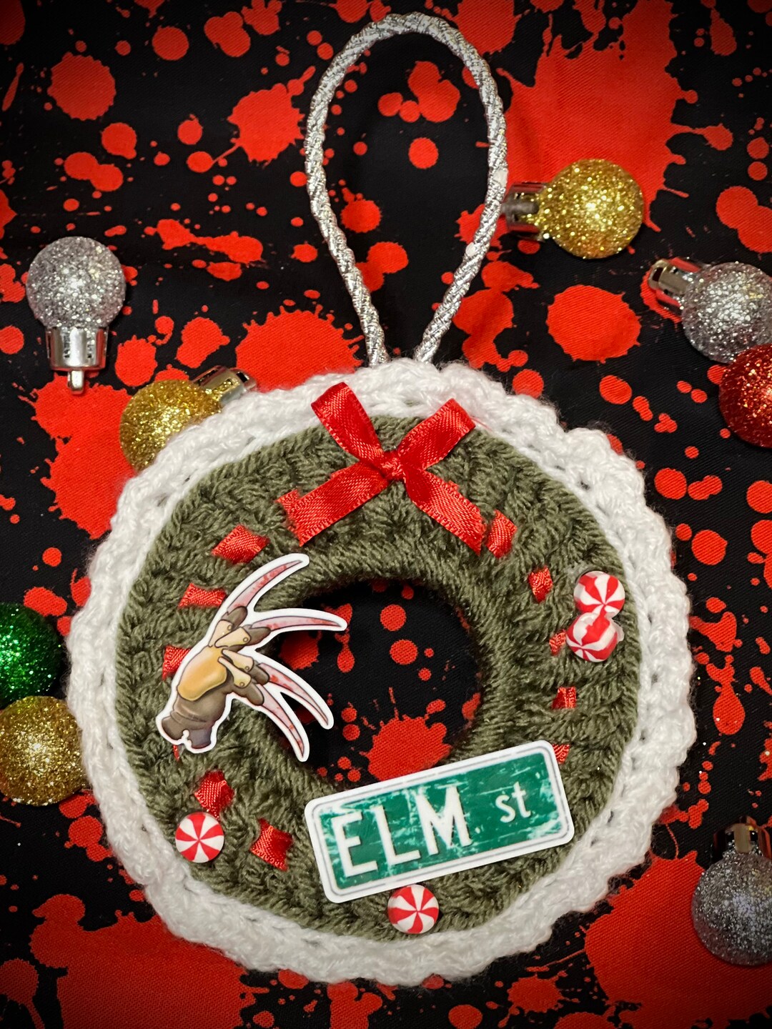 Nightmare Horror Mini Wreath Christmas Ornament - Etsy