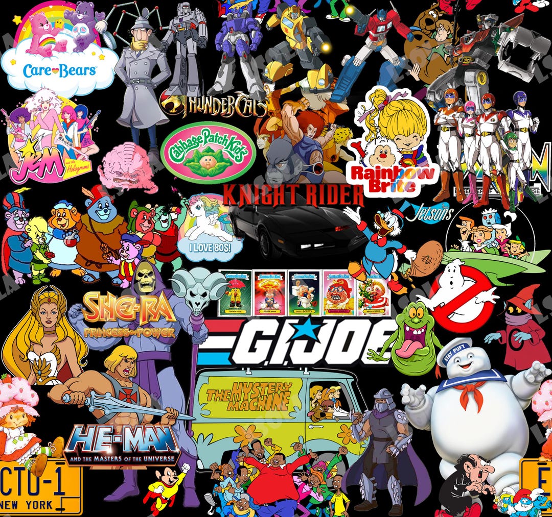 80s Mashup Single PNG File 4000x4000 - Etsy