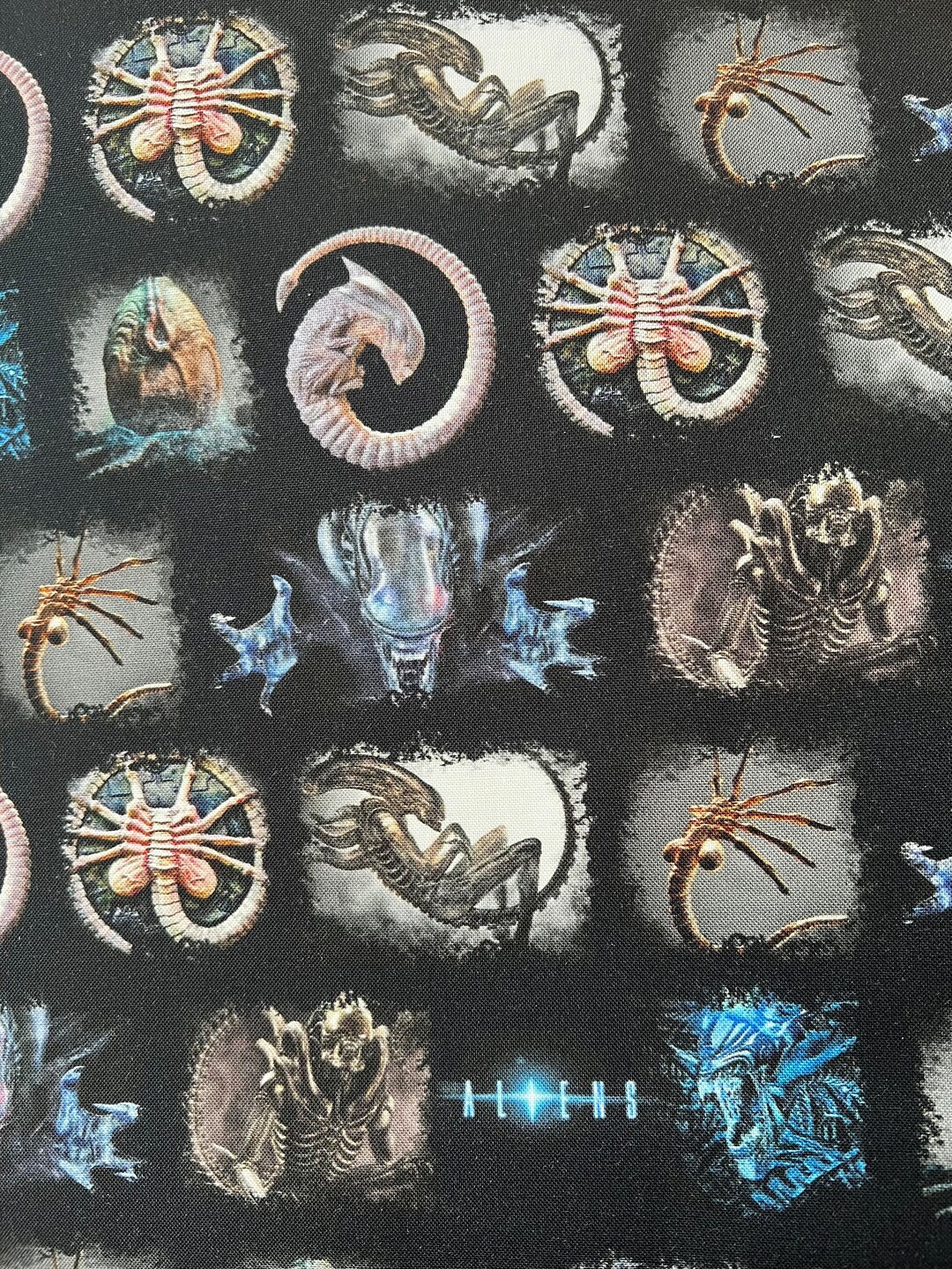 Space Alien Face Squeezer Cotton Print Fabric Ready to Ship - Etsy