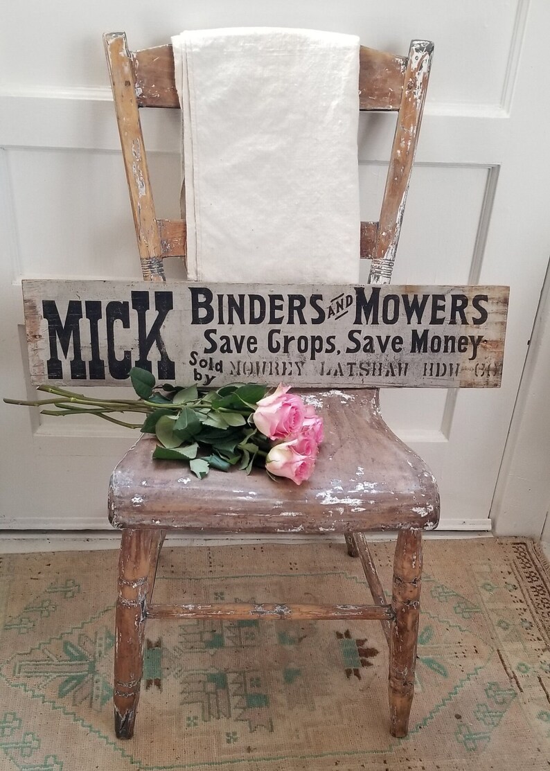 Antique Vintage Old Trade Sign. Binders and Mowers. - Etsy