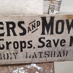 Antique Vintage Old Trade Sign. Binders and Mowers. - Etsy