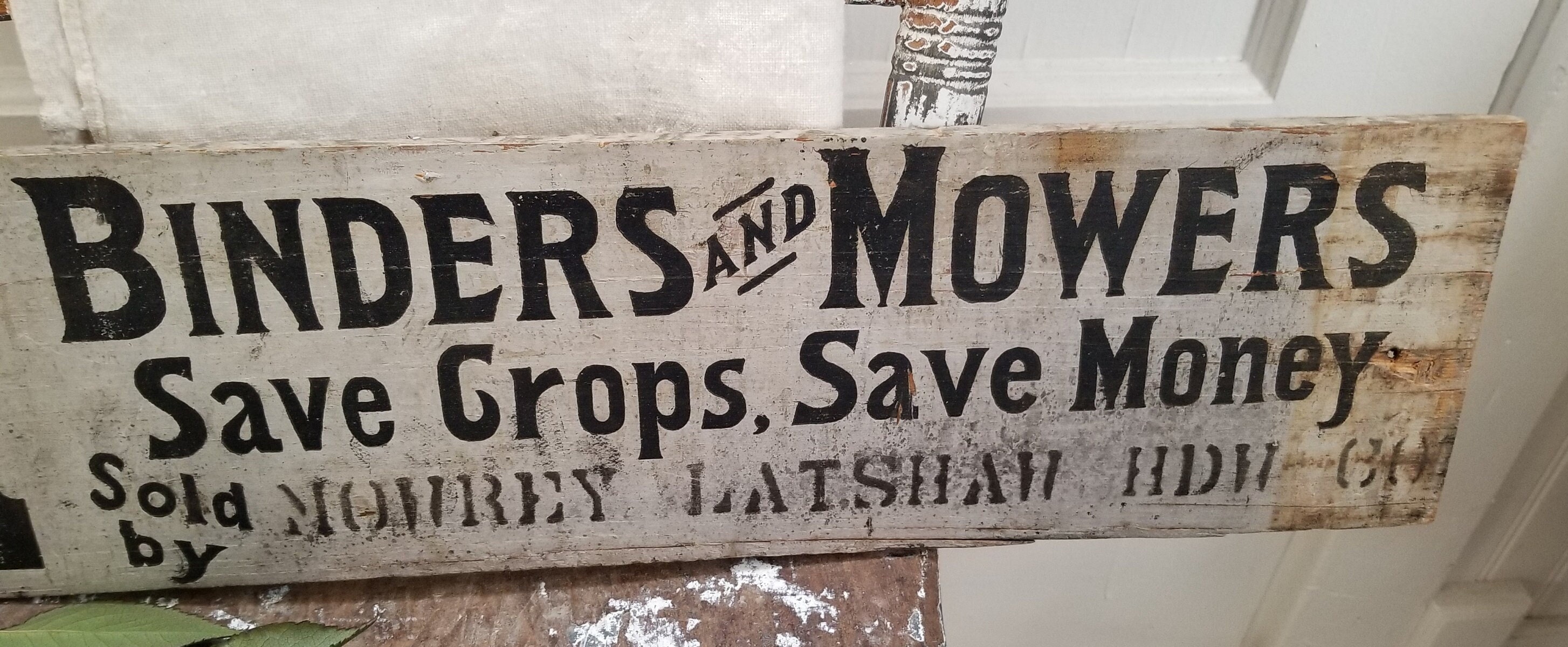 Antique Vintage Old Trade Sign. Binders and Mowers. - Etsy