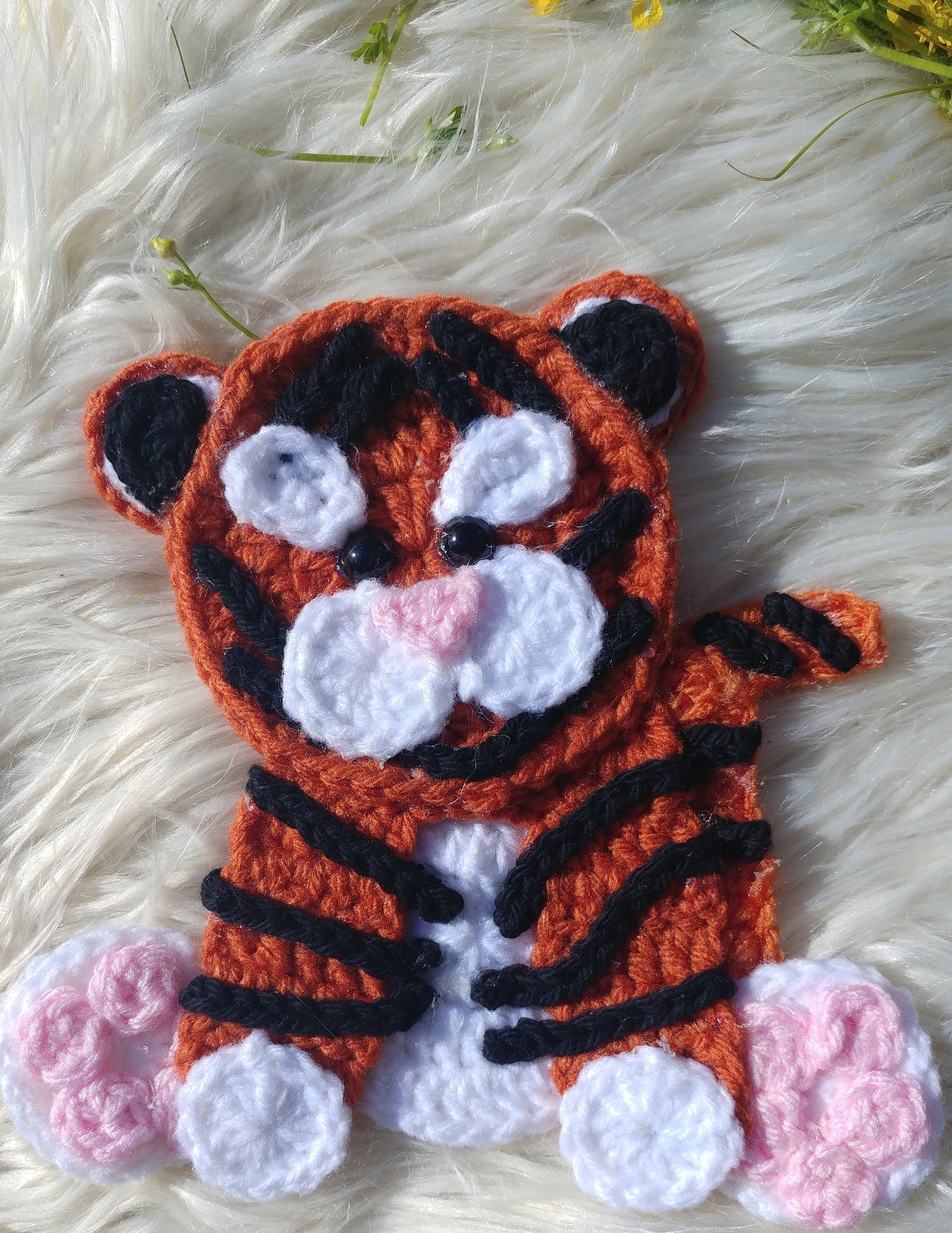 Crochet Baby Tiger Applique, Tiger Applique, Woodland Theme, Nursery ...