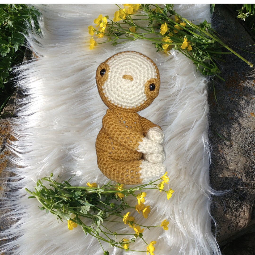 Hatching Tan Sloth - Crochet Sloth - Gifts for Her - Sloth - Sloth ...