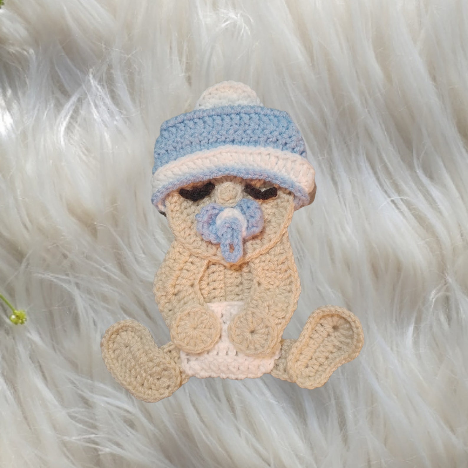 Crochet Baby Boy Applique - Applique - Nursery Theme - Baby Shower Gift ...
