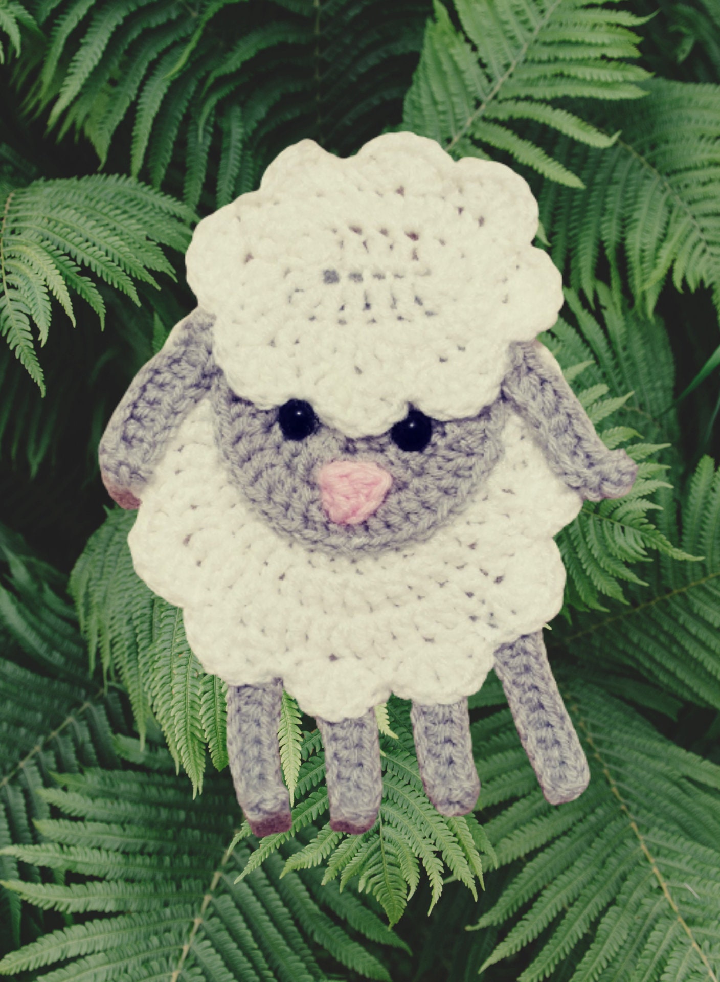Lamb Applique / Crochet Lamb Crochet / Ready to Use Lamb Applique ...