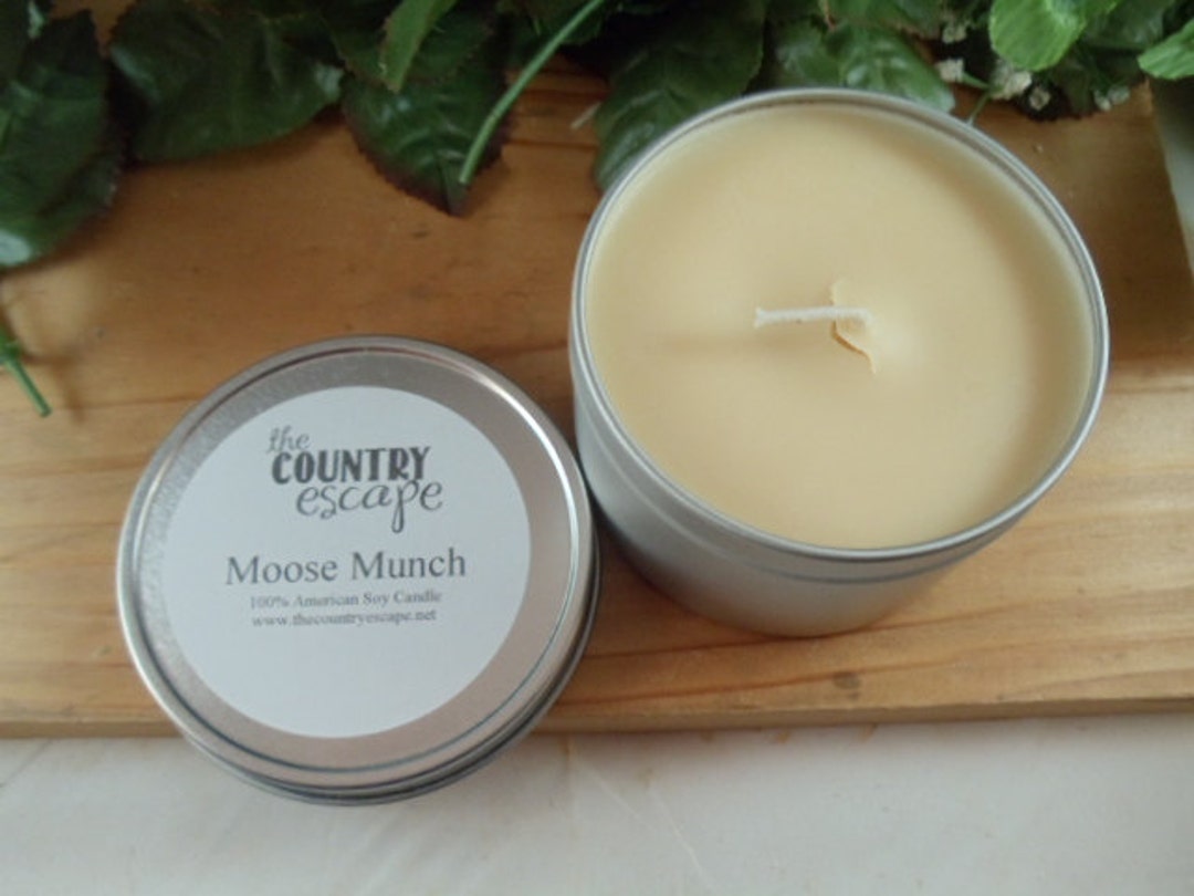 8 Oz Moose Munch Soy Candle in Metal Tin - A Great Holiday Fragrance ...