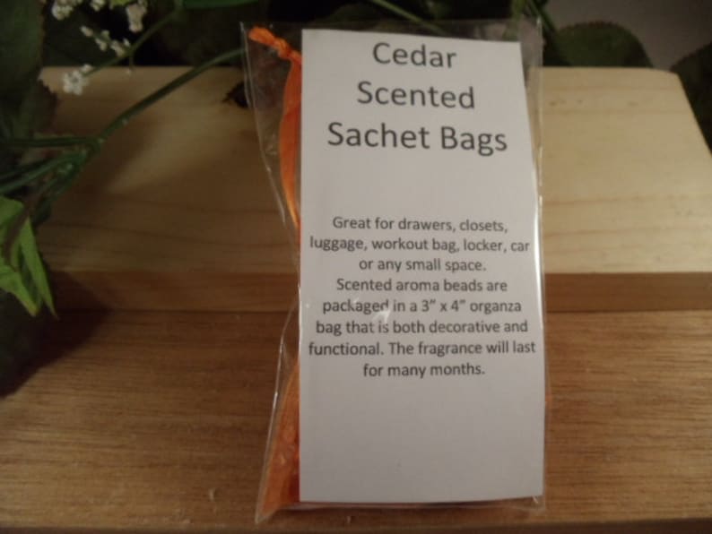Cedar Scented Sachet Bag Rustic Cedar Scent great for | Etsy