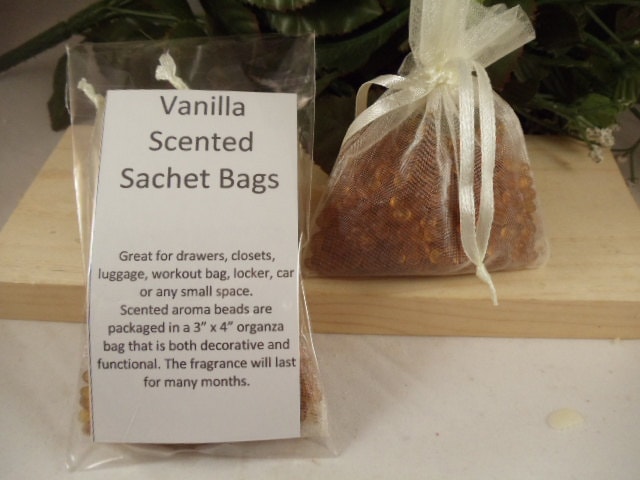 Vanilla Scented Sachet Bag - Smooth Inviting Scent -great for Drawers ...