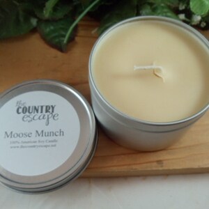 8 Oz Moose Munch Soy Candle in Metal Tin - A Great Holiday Fragrance ...