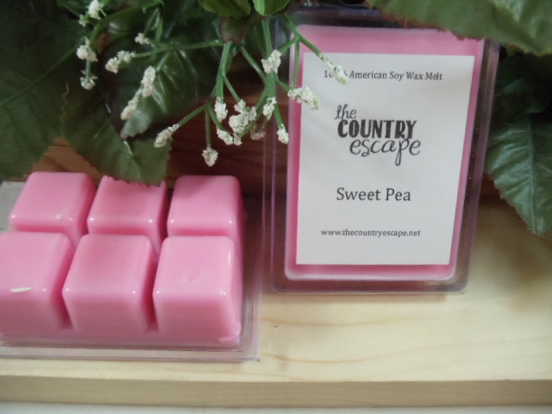 Sweet Pea Scented 100% Soy Wax Clamshell Melt - Sweet Pea Blossoms ...